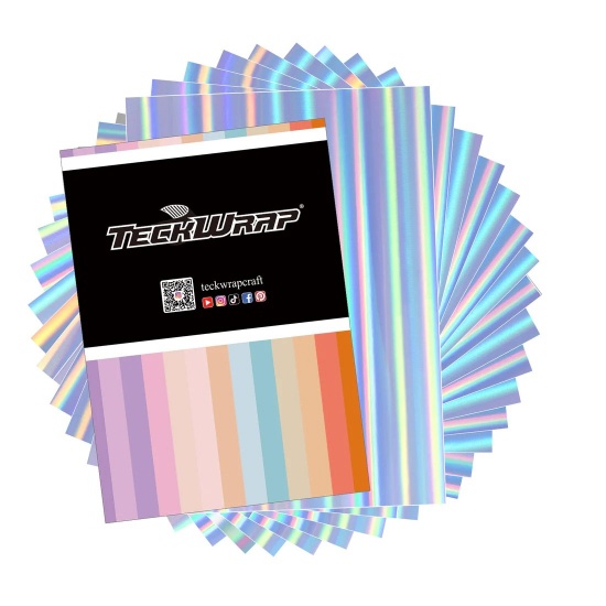 Papel Pet Adhesivo A4 * Holográfico PILLAR * (15 Hojas)